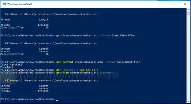 Как разблокировать сразу все файлы в папке Загрузки в Windows 10